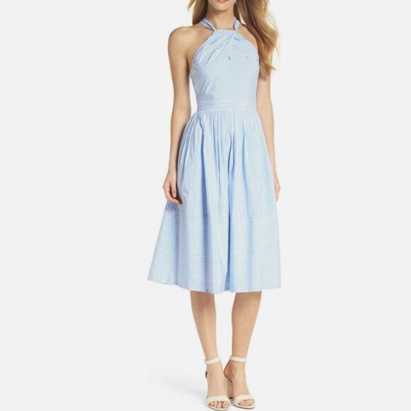Gal Meets Glam | Dresses | Gal Meets Glam Claire Blue And White Stripe ...